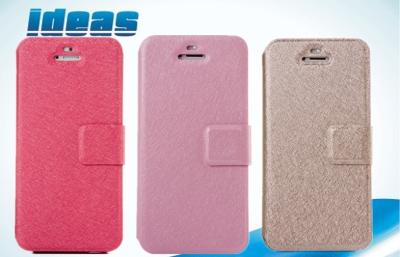 China Caixas cor-de-rosa do couro do telemóvel, caso protetor de Iphone 5 da aleta à venda