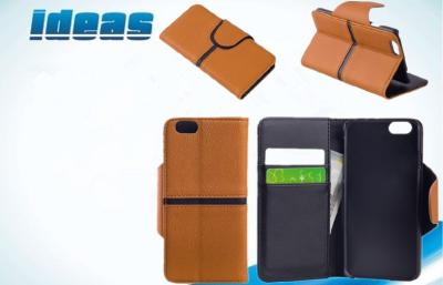 中国 Smartphone のための油性ペイントの携帯電話の革箱のステッチ サポート フリップ 販売のため