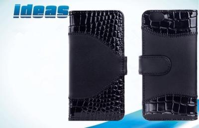 China O couro preto do telemóvel encaixota o protetor, caixas do couro da aleta do suporte iPhone6 à venda