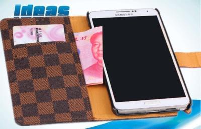 Cina Casse del cuoio di iPhone di Brown con l'unità di elaborazione del plaid, cassa del cuoio di vibrazione iPhone6 in vendita