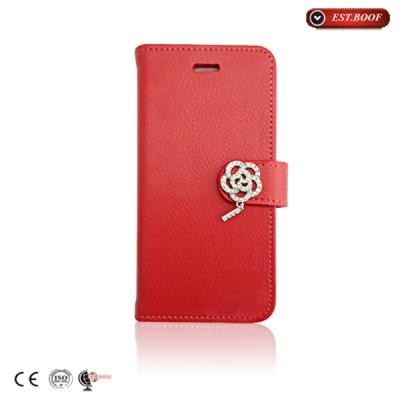 Cina Pelle della copertura delle casse del cuoio di Apple Iphone del portafoglio di vibrazione per Iphone 6 in vendita