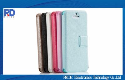 Cina caso di seta di vibrazione di iPhone 5s con la cassa di cuoio del portafoglio iPhone/di Kickstand 5 in vendita