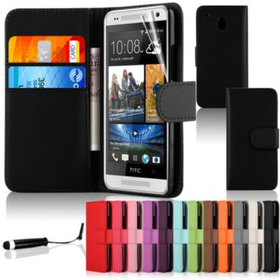 Cina Caso esile del telefono cellulare del portafoglio HTC del cuoio dell'unità di elaborazione del nero della prova della polvere con il titolare della carta in vendita