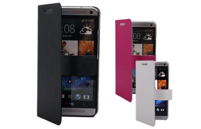 Cina Tipo esile extra della cassa del telefono del cuoio di vibrazione HTC del libro per HTC UNO M7, multi colore in vendita