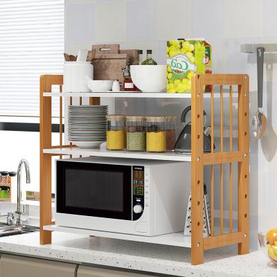 Cina Panettieri di legno indipendenti microonda della cucina ed unità dello scaffale di Oven Stand del tostapane in vendita
