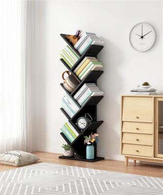 Cina Scaffale per libri di legno dell'albero del nero dell'angolo dello scaffale dello scaffale dell'albero del pavimento dello SGS in vendita