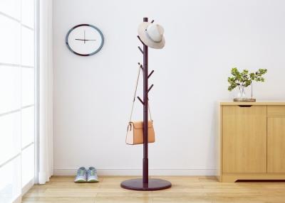 Cina Albero di legno di Pinewood di economia di spazio della borsa del supporto regolabile del gancio in vendita