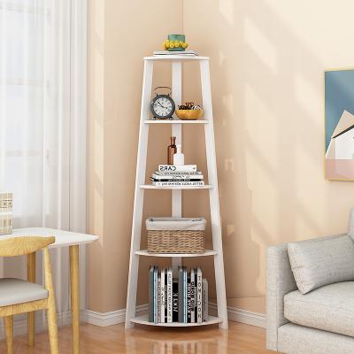 Cina scaffale d'angolo di legno di legno solido contermperary dello scaffale per libri della scala di 5 scaffali in vendita