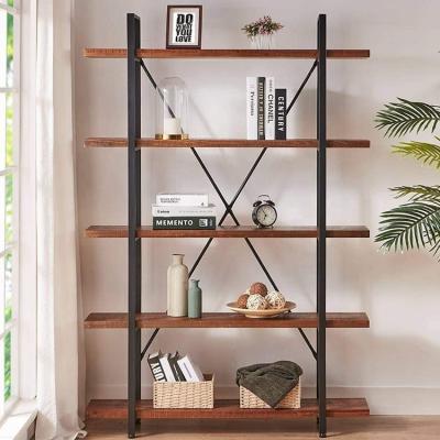 Cina Scaffali di libro di legno solidi del metallo industriale su misura di 5 Tires e dello scaffale di legno in vendita