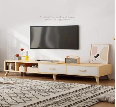 Cina I media lunghi dell'impiallacciatura TV del Governo allungabile della console consolano uno stile semplice di 3 cassetti in vendita