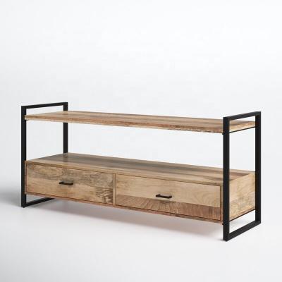 Cina Credenza a 50 pollici di legno industriale del Governo del supporto del metallo TV del ODM con due cassetti in vendita