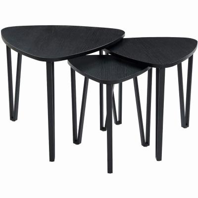 Cina Un nido di legno del truciolato nero moderno di 3 tavolini da salotto messi per il salone in vendita