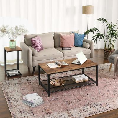 China C dá forma à mesa de centro Sofa Nesting End Tables da madeira e do metal à venda