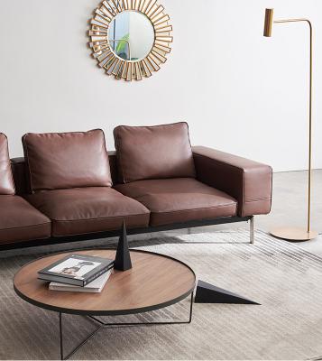 Cina Contemperary Oval Mdf Wood And Metal Coffee Table Set Furniture For Living Room in vendita
