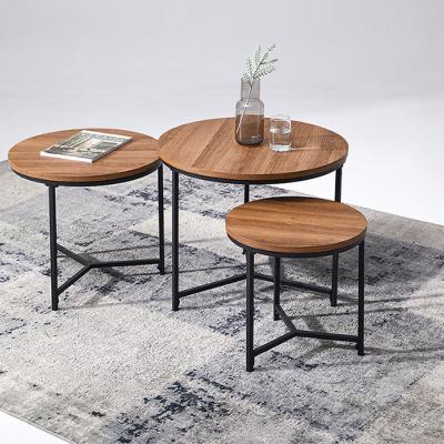 Cina Salone piccolo Brown intorno alla mobilia dell'insieme del tavolino da salotto di incastramento in vendita
