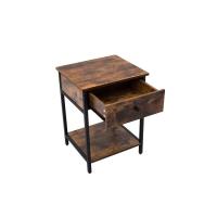 China Customized Metal Timber Bedside Table Organizer Cabinet for sale