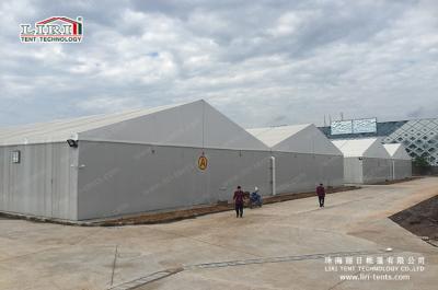 China 2000 sqm 6m Side Height Alucminum Storage Warehouse Tent With Sandwich Hard Walls for sale