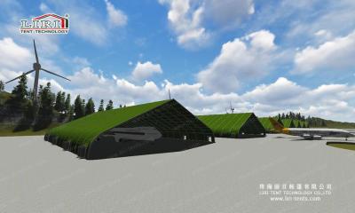 China Aluminum TFS Hangar Aircraft Tent With Sandwich Hard Wall Sliding Doors for sale