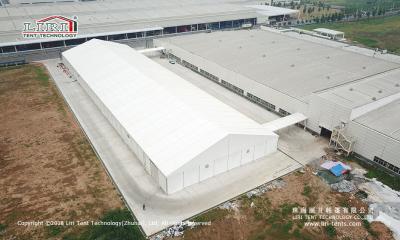 China 4m-8m Side Height Alucminum Warehouse Tent With Sandwich Hard Walls PVC Walls for sale