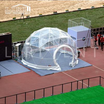 China Dia 14m Transparent PVC Cover Steel Frame Geodesic Dome Tent for sale