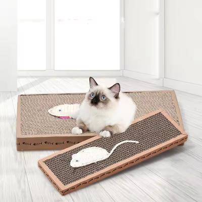 China Source factory 2pk Cat Scratcher Pads | Kitten Scratching Board Mat Cardboard Bed Pet Play Toy for sale