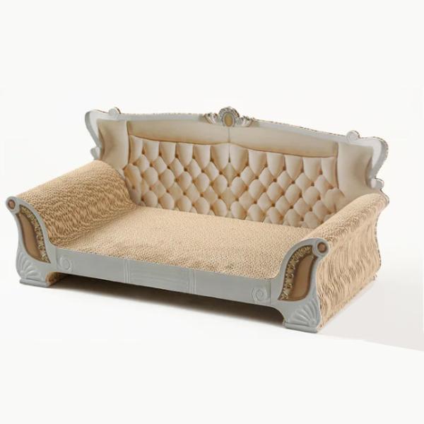 Quality Sofa-shaped Cat Scratching Board High-density Corrugated Paper Won't Drop Crumbs for sale