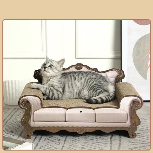 Quality Can Catch Can Lie Sofa Shape Cat Scratch Board High-Density Corrugated Paper for sale