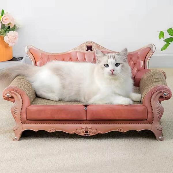 Quality Cat Claw Sharpening Supplies Corrugated Paper Sofa Shape Cat Scratching Board for sale