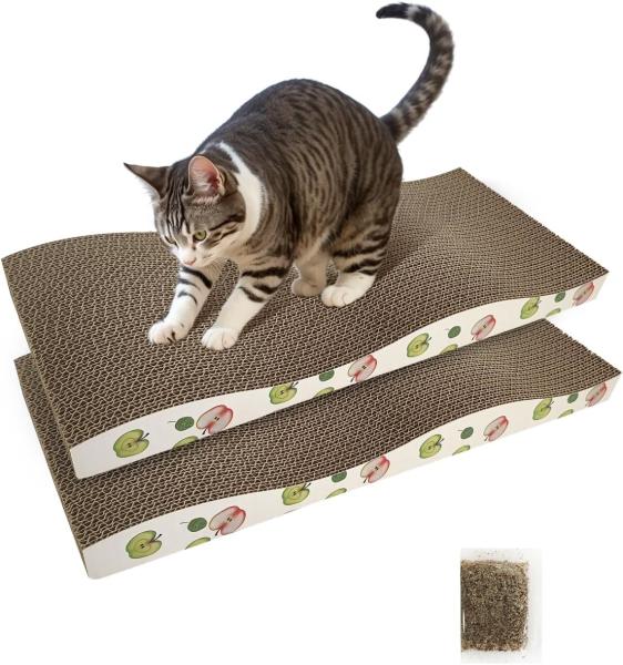 Quality Premium Corrugated Cat Scratching Board with Catnip Indoor Cat Furniture Durable for sale