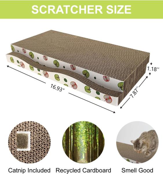 Quality Premium Corrugated Cat Scratching Board with Catnip Indoor Cat Furniture Durable for sale