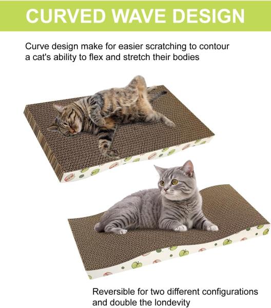 Quality Premium Corrugated Cat Scratching Board with Catnip Indoor Cat Furniture Durable for sale