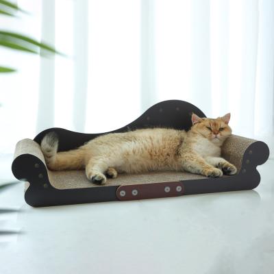 China Cat Scratching Board Cat Couch Scratcher Cardboard, Durable Scratch Lounge Bed, Long Lasting Scartching Pads for sale