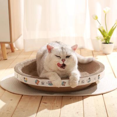 China Factory Direct Sales Can Be Customized Cat Litter Type Round Cat Scratching Board for sale