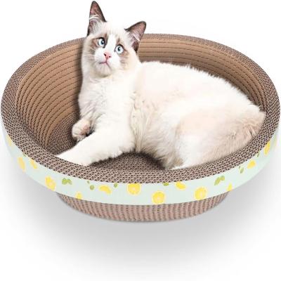 China Factory Direct Texture Design Cat Scratching Board with Catnip Corrugated Cat Scratching Board with Premium Scratch for sale