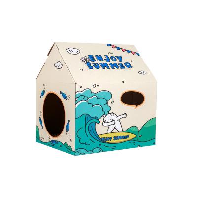 China MEOW LOVE PET Milk Drink Shaped Corrugated Paper Cat Nest for sale