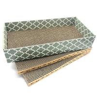 Quality Cat Scratcher Cardboard Scratching Pads Scratch Lounge Bed with Catnip 3PCS for sale