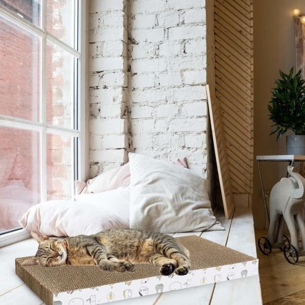 Quality 4 Pack Cat Scratch Pad with Box, Cardboard Cat Scratcher for Indoor Cats for sale
