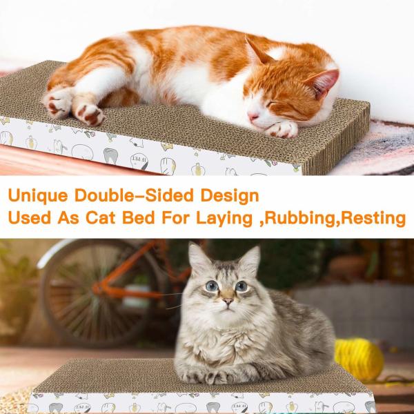 Quality 4 Pack Cat Scratch Pad with Box, Cardboard Cat Scratcher for Indoor Cats for sale