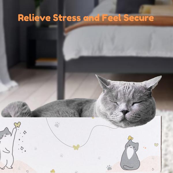Quality 4 Pack Cat Scratch Pad with Box, Cardboard Cat Scratcher for Indoor Cats for sale