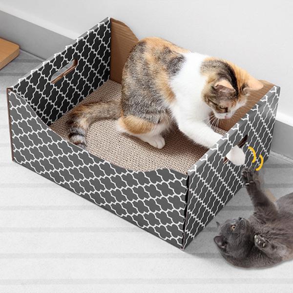 Quality Heavy Duty Double-Sided Cardboard Cat Scratcher Bed Indoor Cats' Refillable for sale