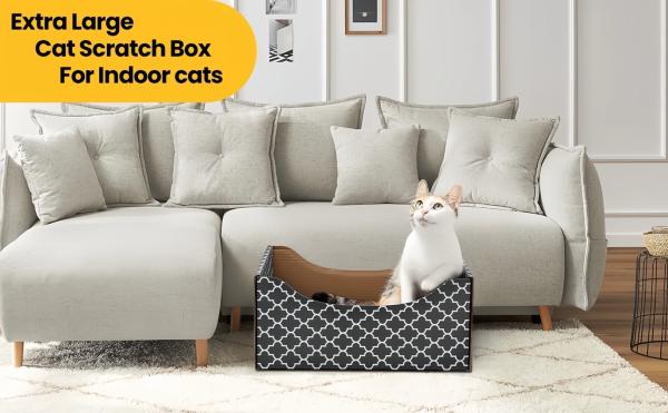 Quality Heavy Duty Double-Sided Cardboard Cat Scratcher Bed Indoor Cats' Refillable for sale