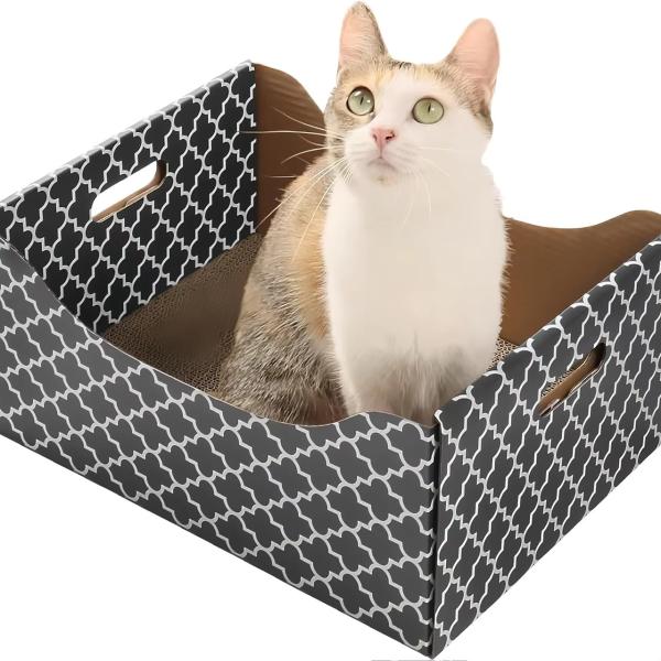 Quality Heavy Duty Double-Sided Cardboard Cat Scratcher Bed Indoor Cats' Refillable for sale