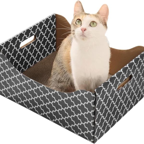 Quality Heavy Duty Double-Sided Cardboard Cat Scratcher Bed Indoor Cats' Refillable for sale