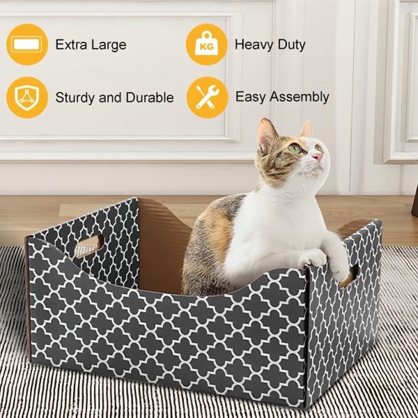 Quality Heavy Duty Double-Sided Cardboard Cat Scratcher Bed Indoor Cats' Refillable for sale