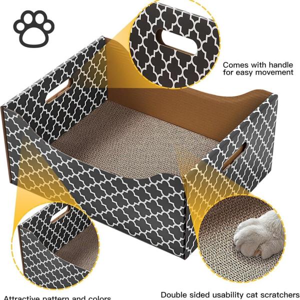 Quality Heavy Duty Double-Sided Cardboard Cat Scratcher Bed Indoor Cats' Refillable for sale
