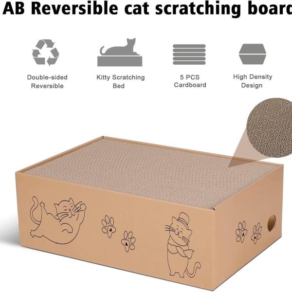 Quality Pet Suppliers 5 Packs in 1 Cat Scratch Pad with Box Suitable for Cats to Rest for sale
