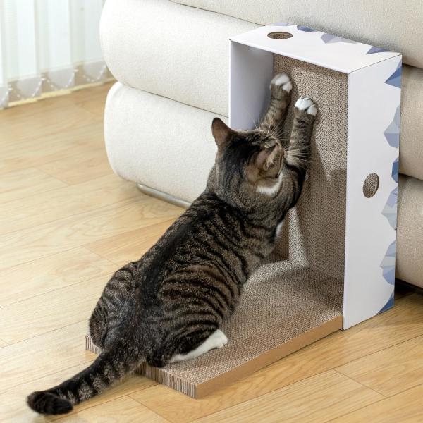 Quality Cat Scratcher Box with Heavy-Duty Double-Sided Cardboard Pad, Cardboard Lounger, for sale