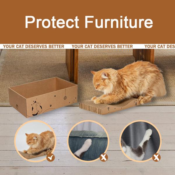 Quality Cat Scratcher Cardboard Scratch Pad Box for Indoor Cats,5pcs Scratching Board for sale