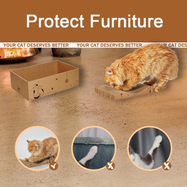 Quality Cat Scratcher Cardboard Scratch Pad Box for Indoor Cats,5pcs Scratching Board for sale