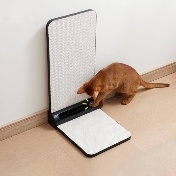 Quality Cat Scratch Board Corrugated Paper Material L-Shaped Single-Sided Track Cat for sale